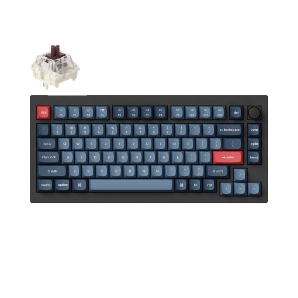 Keychron V1 Max QMK/VIA Wireless Custom Mechanical Keyboard | BROWN ...