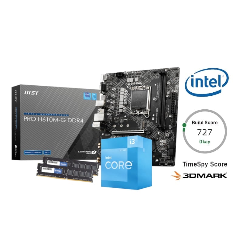 PCBuilder Intel Core i3-12100 LEVEL UP Core Upgrade Kit – GeekyTec