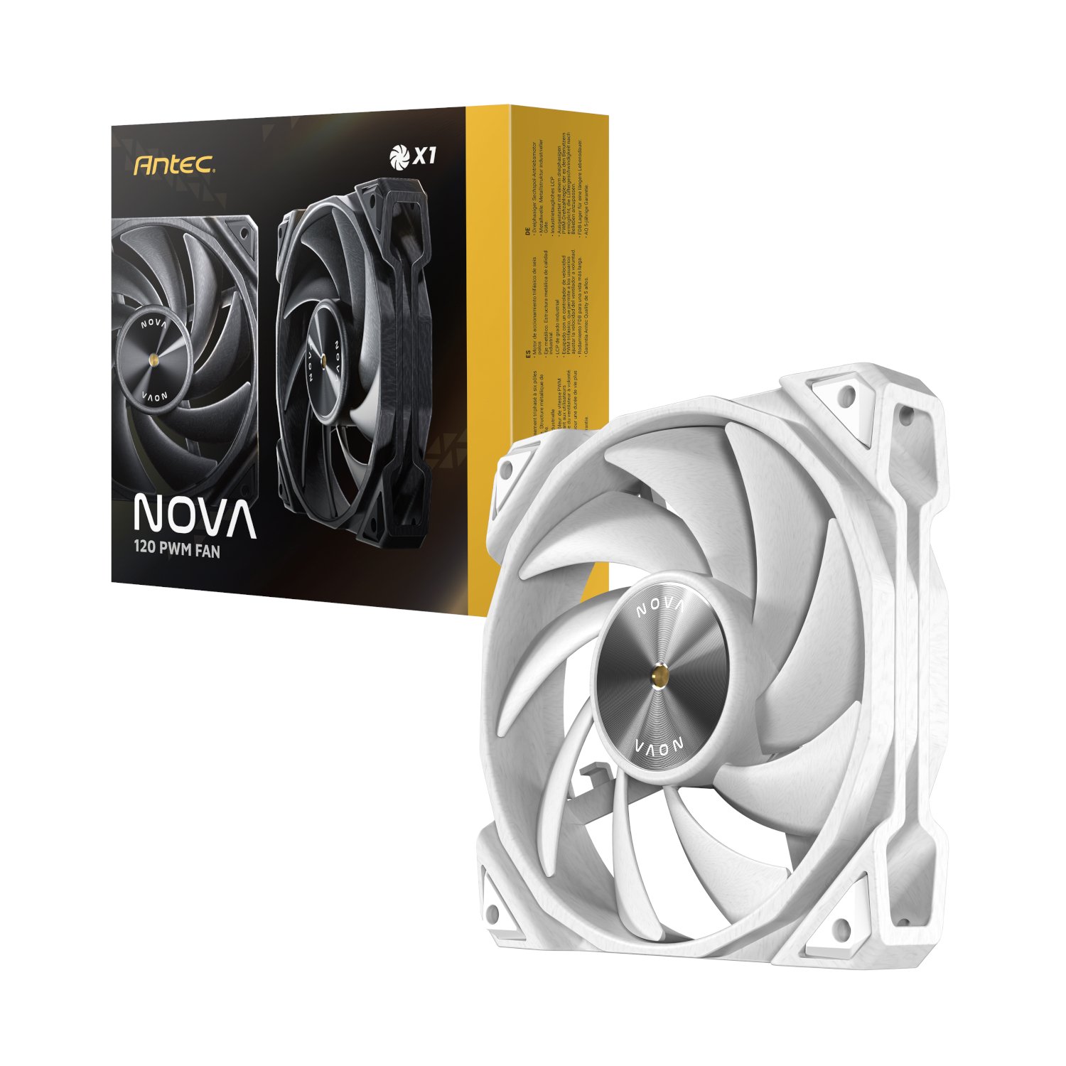 Antec NOVA PWM 120mm Case Fan White – GeekyTec